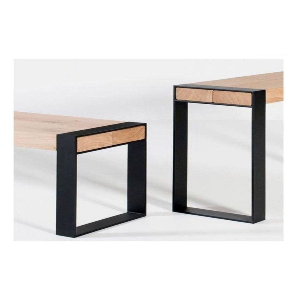 Console End Sleeper Antique Iron 600 X 300 mm - dawmousefurnitureltd.co.uk